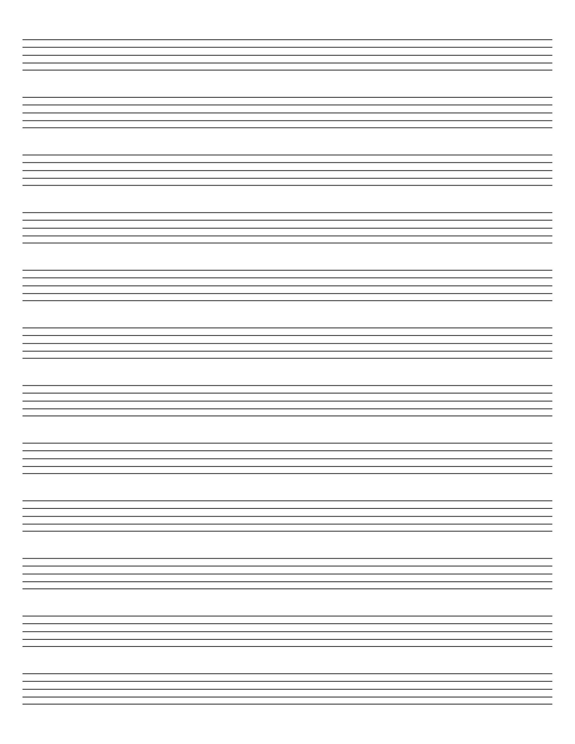 Printable Blank Sheet Music Manuscript Paper 12 Stave Printable PDF Printable Blank Sheet Music Manuscript Paper 12 Stave Printable PDF