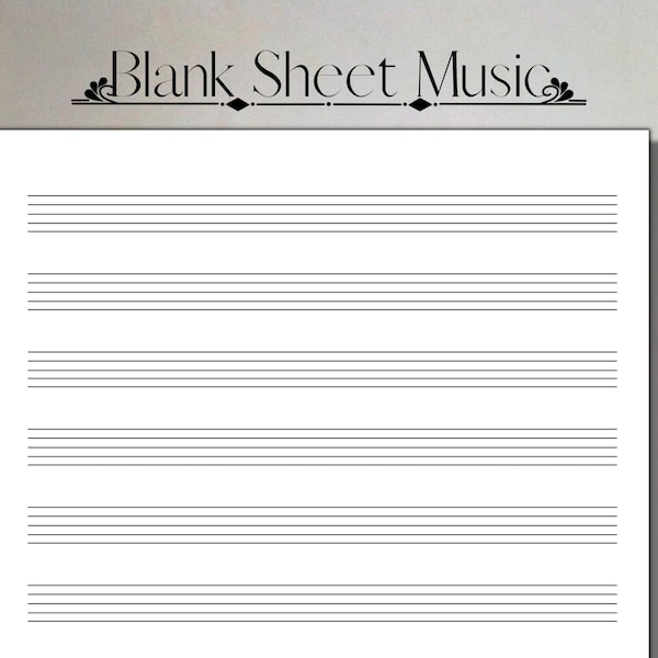 Piano Blank Sheet Music - Etsy