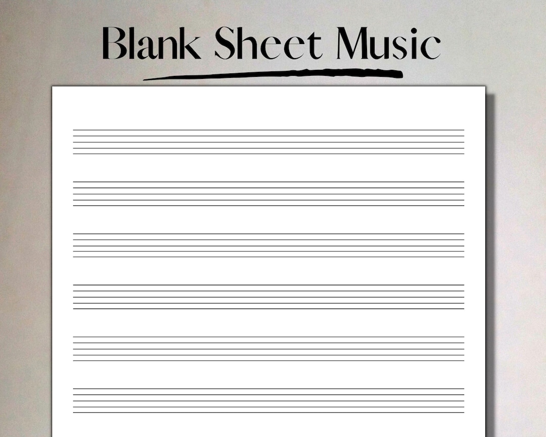 Blank Sheet Music: 10 Stave Manuscript Paper (printable PDF) - Etsy