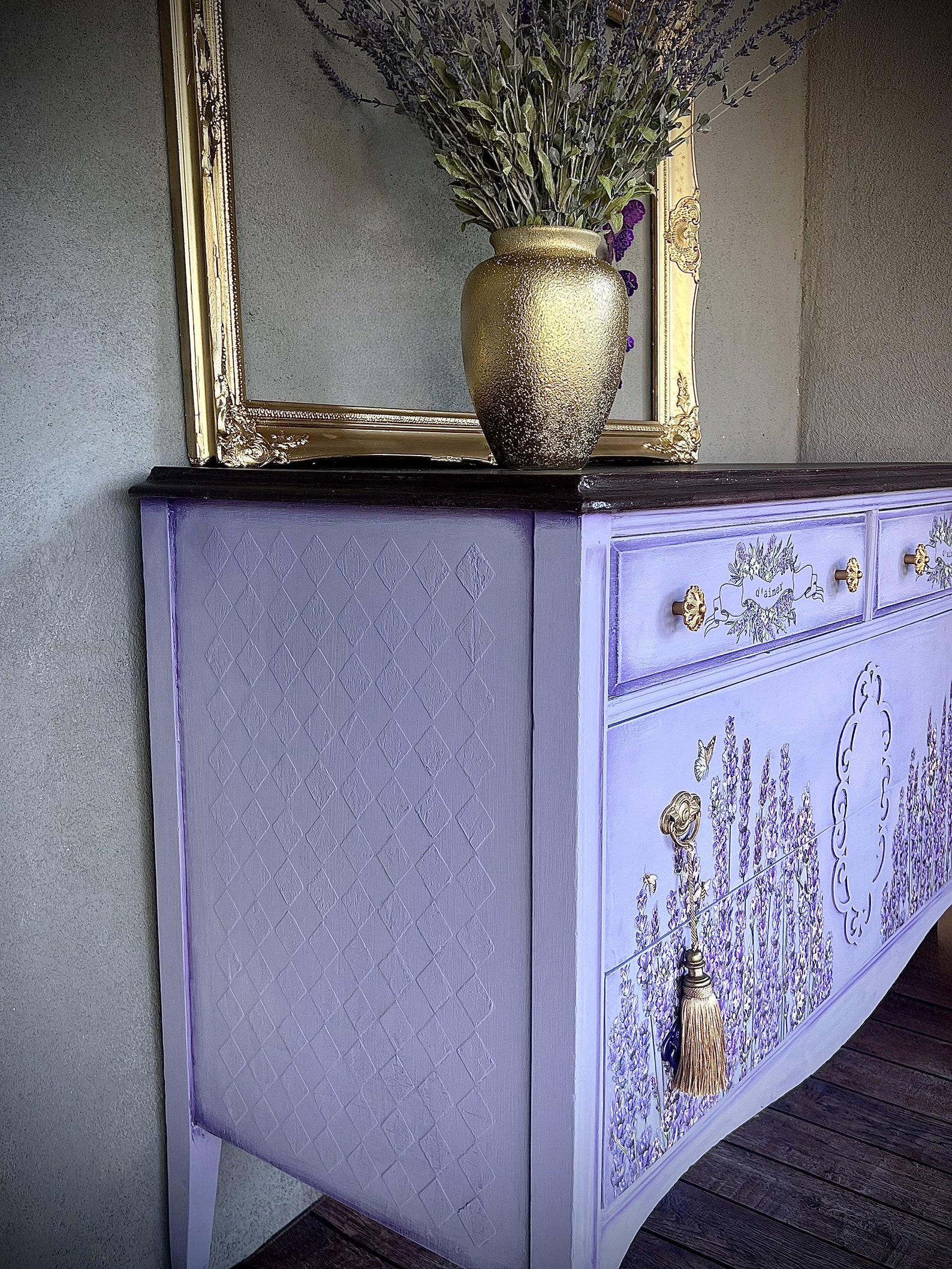 SOLD Lavender Vintage Dresser - Etsy