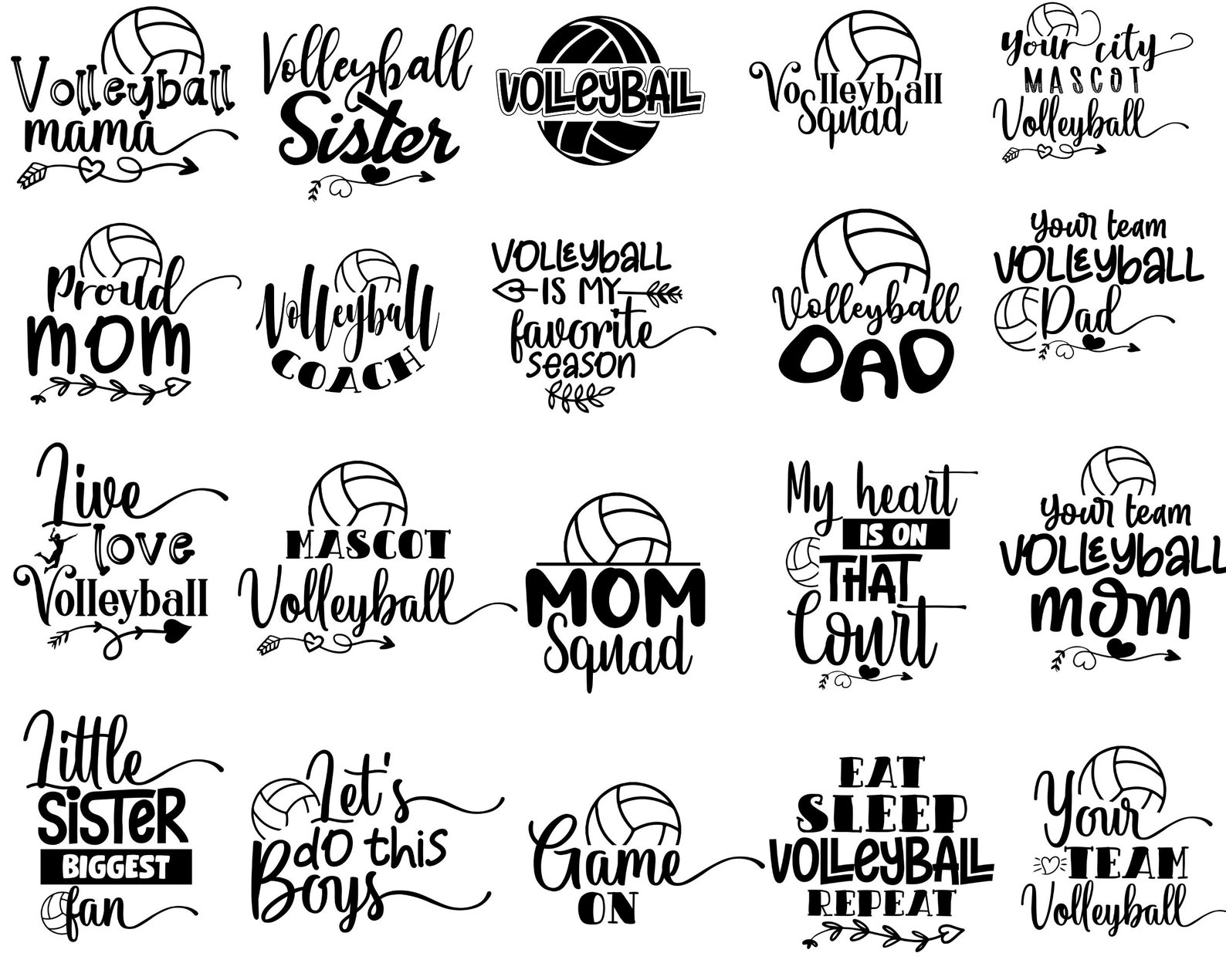 Volleyball Svg, Volleyball Mom Svg, Volleyball Dad Svg, Tigers ...