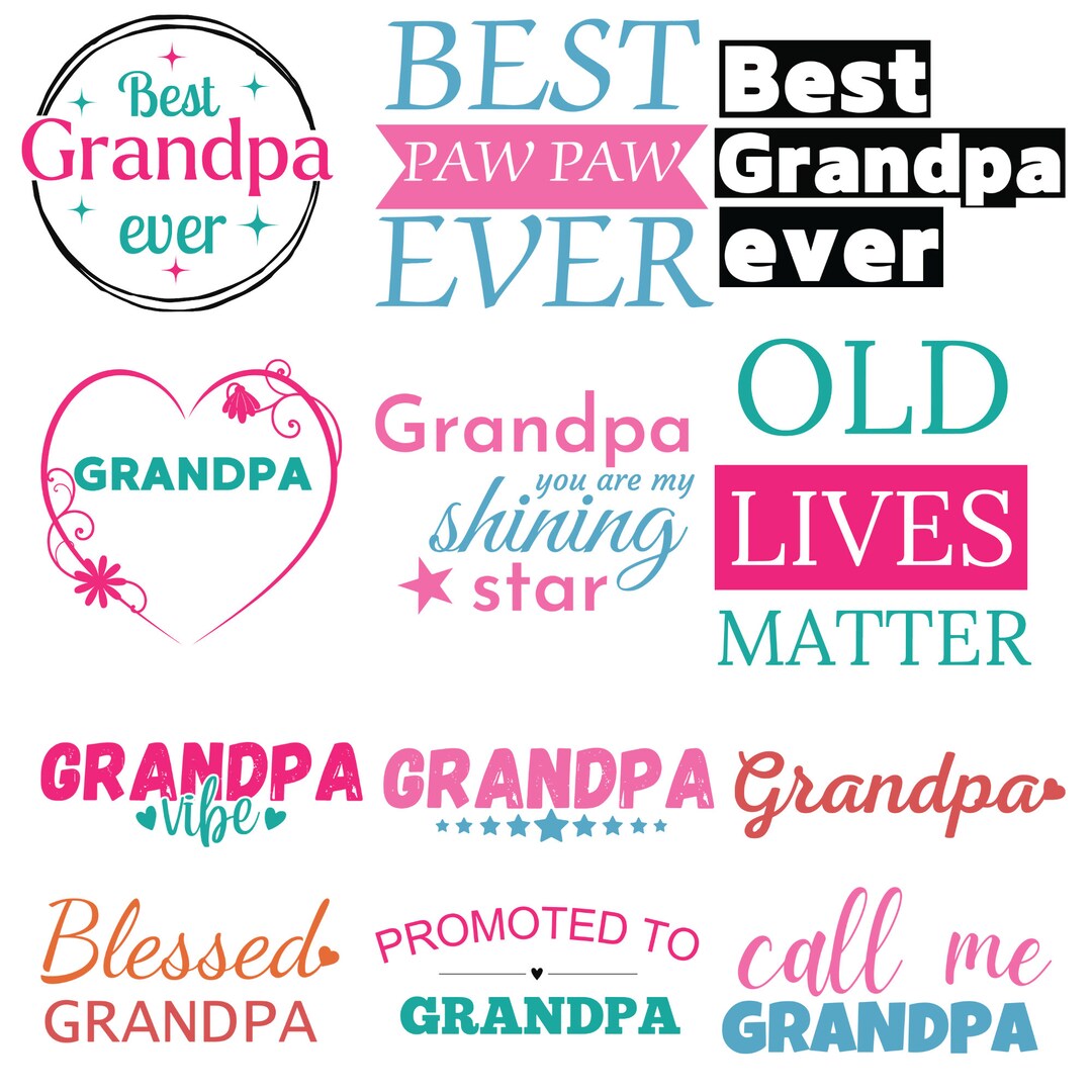 Grandpa Bundle SVG Bundle Grandpa Svg Father's Day - Etsy