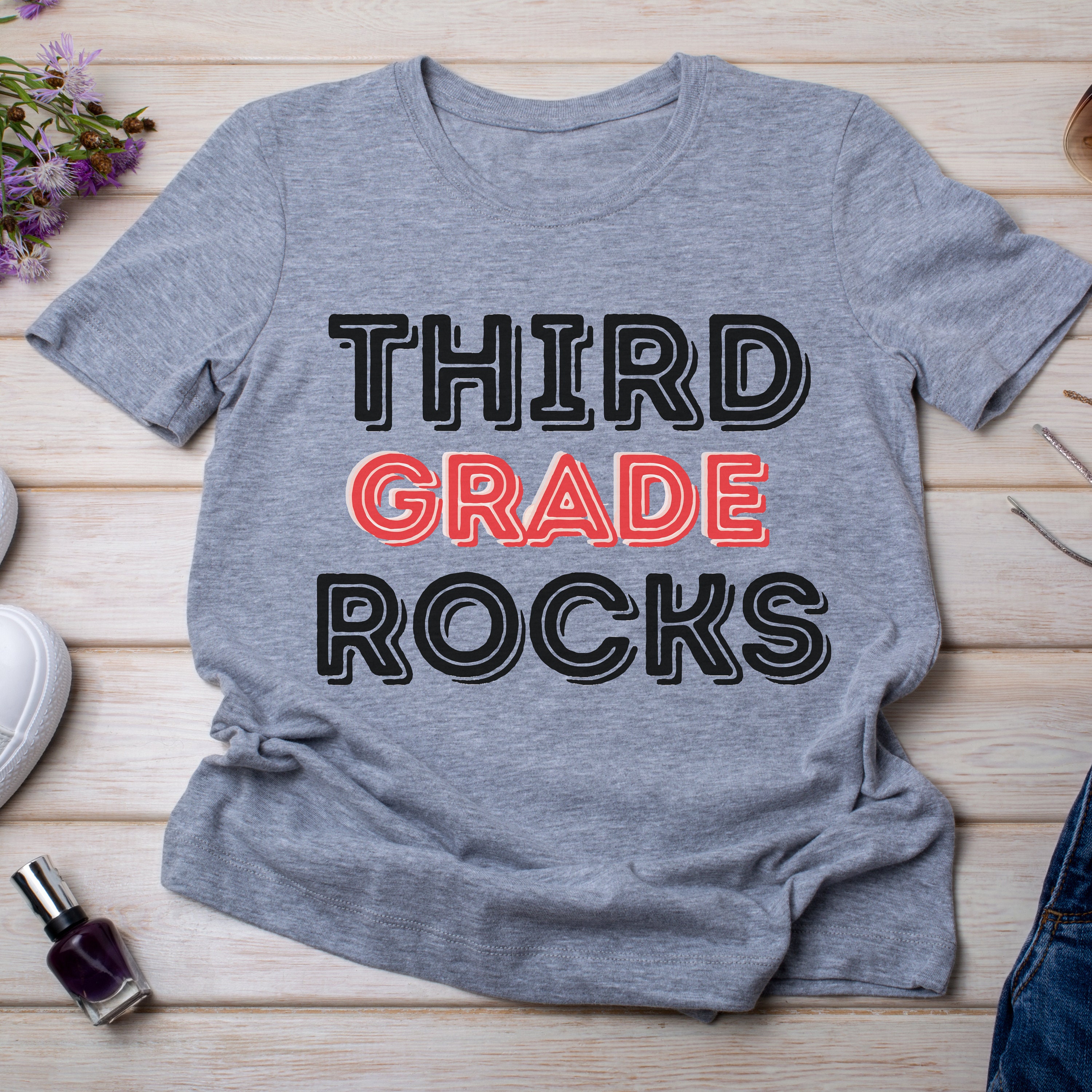 3rd Grade Rocks Svg Back to School Svg Rocks Svg Grade - Etsy