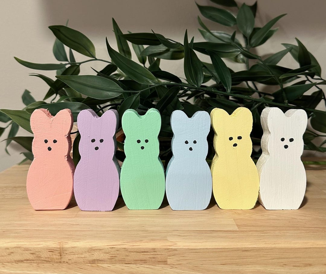 Rustic Solid Wood Easter Bunnies - Etsy