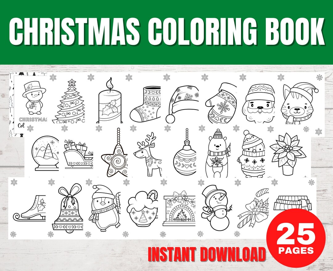 25 Page Christmas Coloring Pages, Printable Coloring Pages for Kids ...