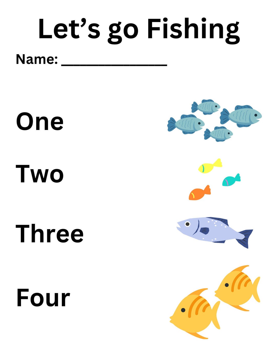 Fish Activity Sheets - Etsy