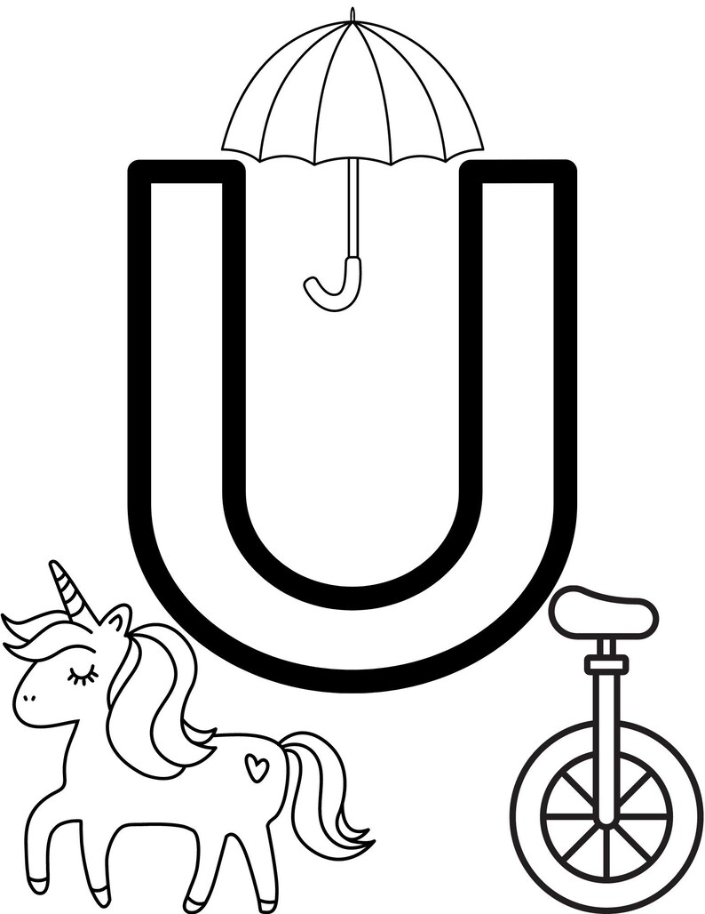 Alphabet Coloring U V W Etsy alphabet-coloring-u-v-w-etsy