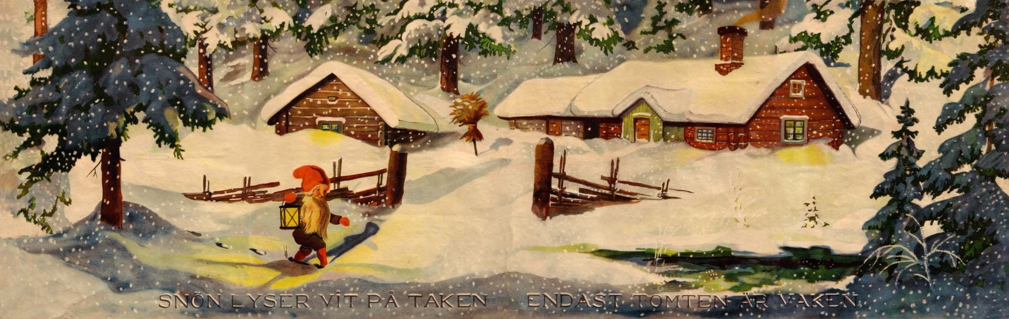 Tomte Tomten Poster Traditional Scandinavian Swedish Christmas - Etsy