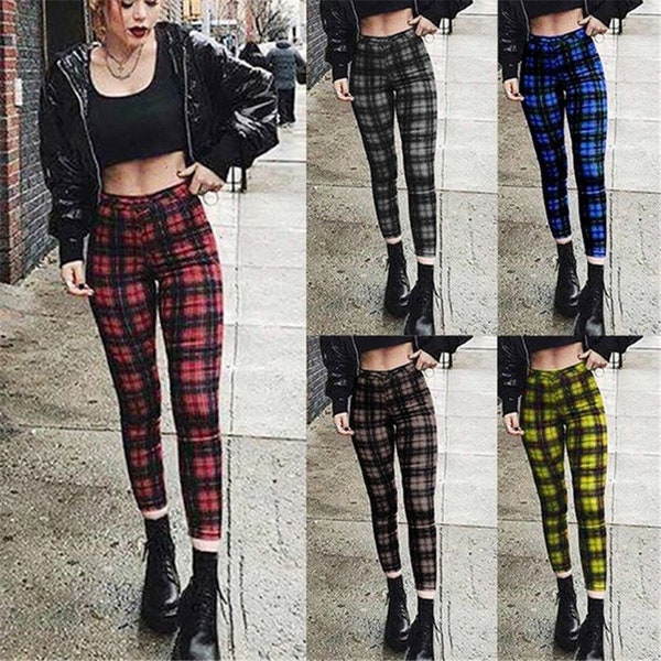 Red Plaid Pants - Etsy