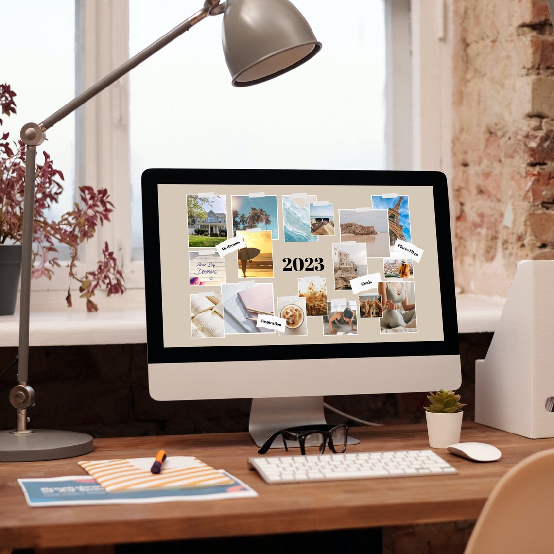 Vision Board Desktop Template, Done for You, Master Resell Rights MRR ...