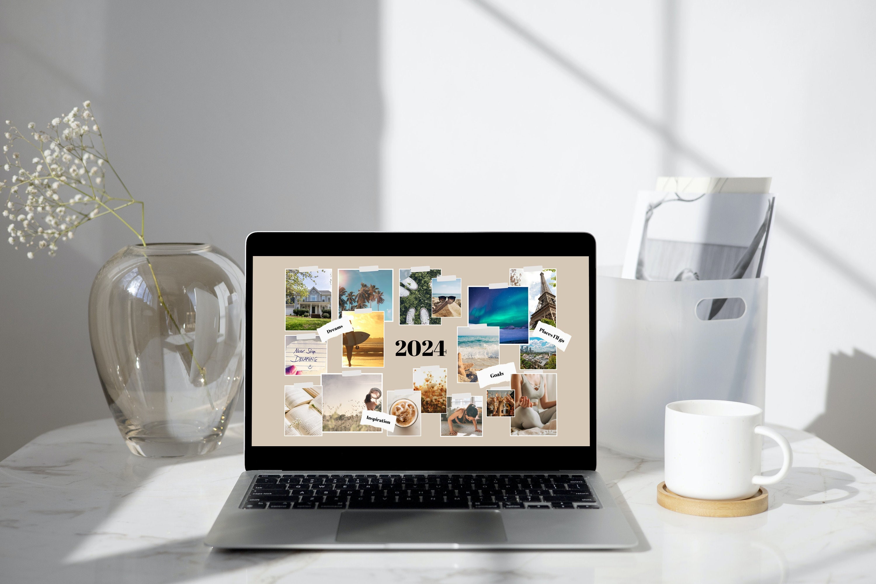 Vision Board Desktop Template, Done for You, Master Resell Rights MRR ...