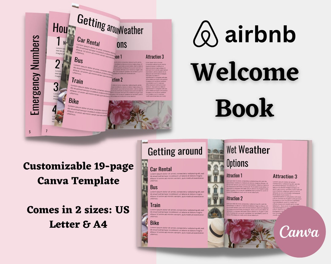 Vrbo Template Airbnb Welcome Sign Template Canva Vrbo Welcome Book for ...