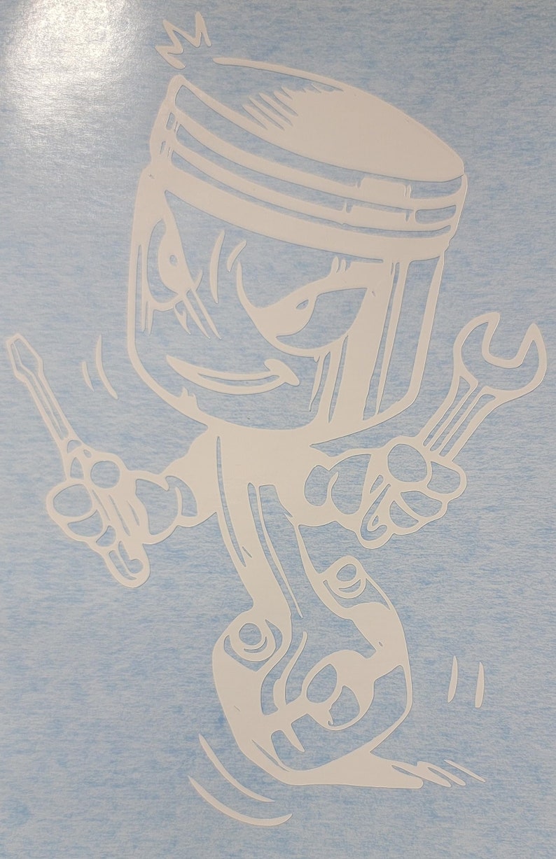 Piston Mechanic Decal, Car, Truck, Tool Box Decal for Mechanics ...