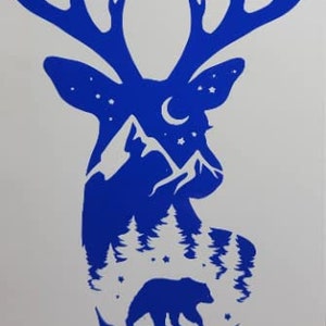 Deer and Bear Vinyl Decal Truck Decal Hunting Decal Window Decal ...