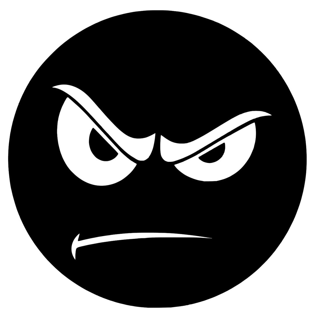 Angry Face Decal Jdm, Car or Truck Bumper Sticker, Laptop, Tumbler ...
