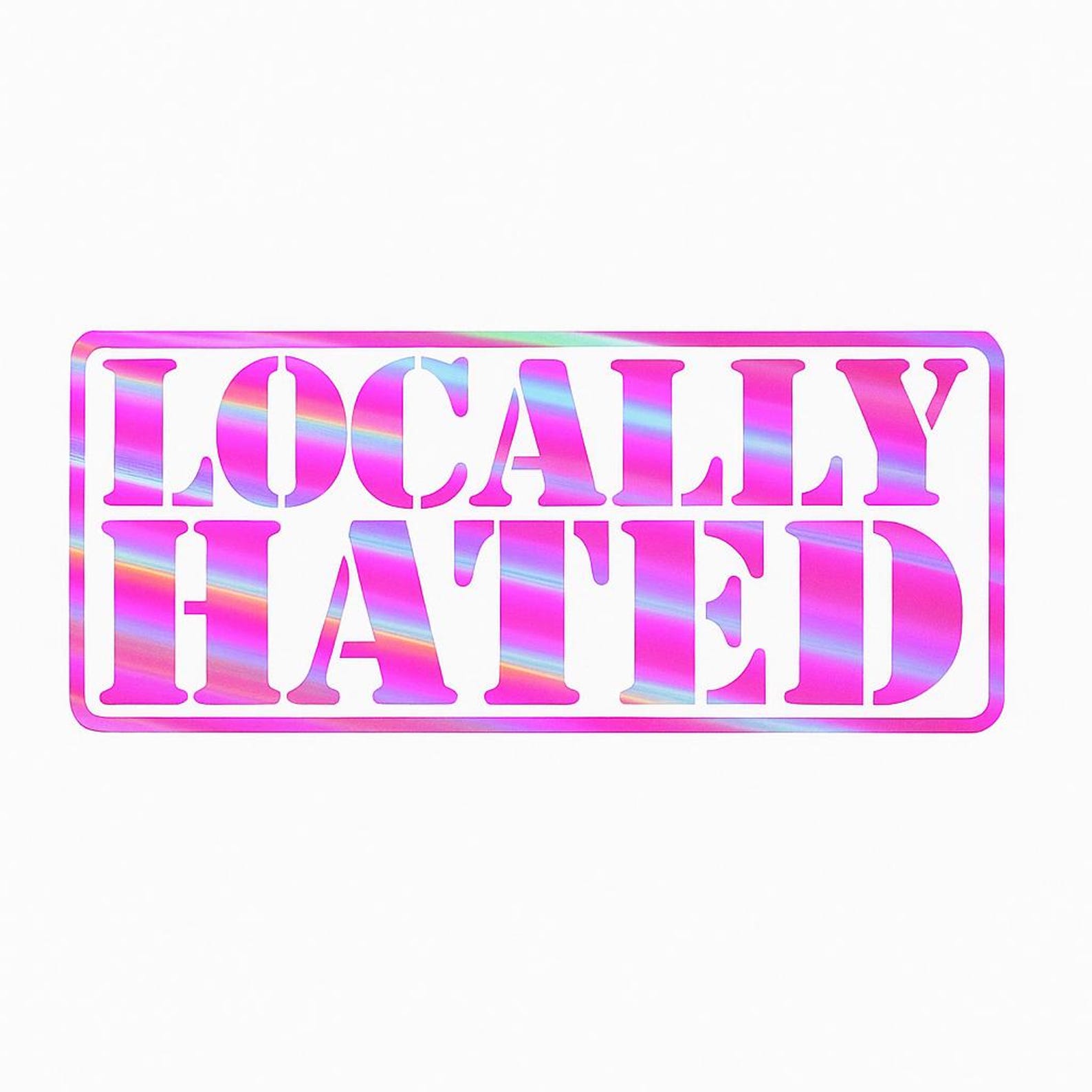 Locally Hated Vinyl Sticker Decals for Car Bumper Sticker Window Laptop ...