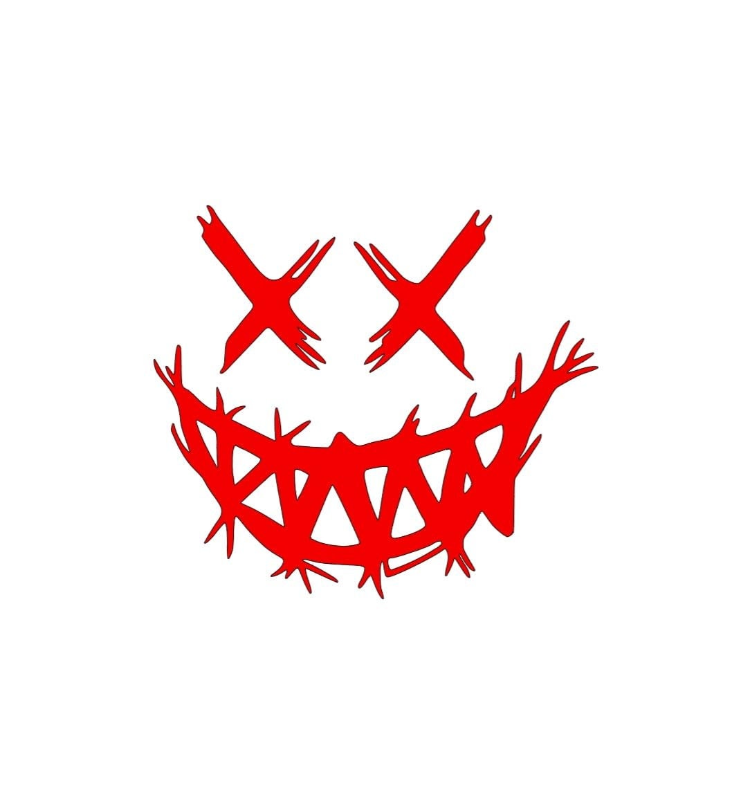 Evil Smiling Face, X Eyes Grinning Car or Truck Decal - Etsy
