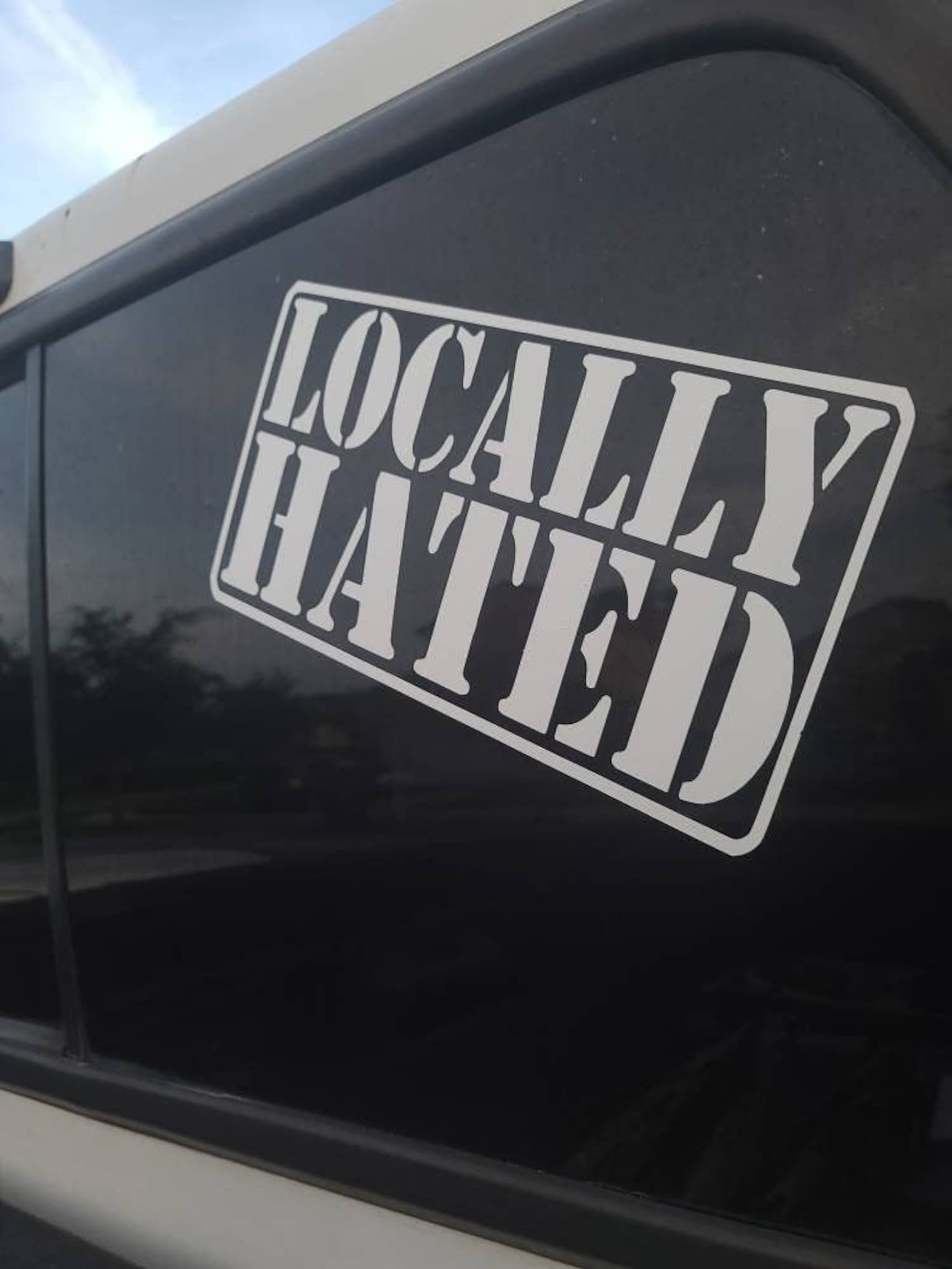 Locally Hated Vinyl Sticker Decals for Car Bumper Sticker - Etsy