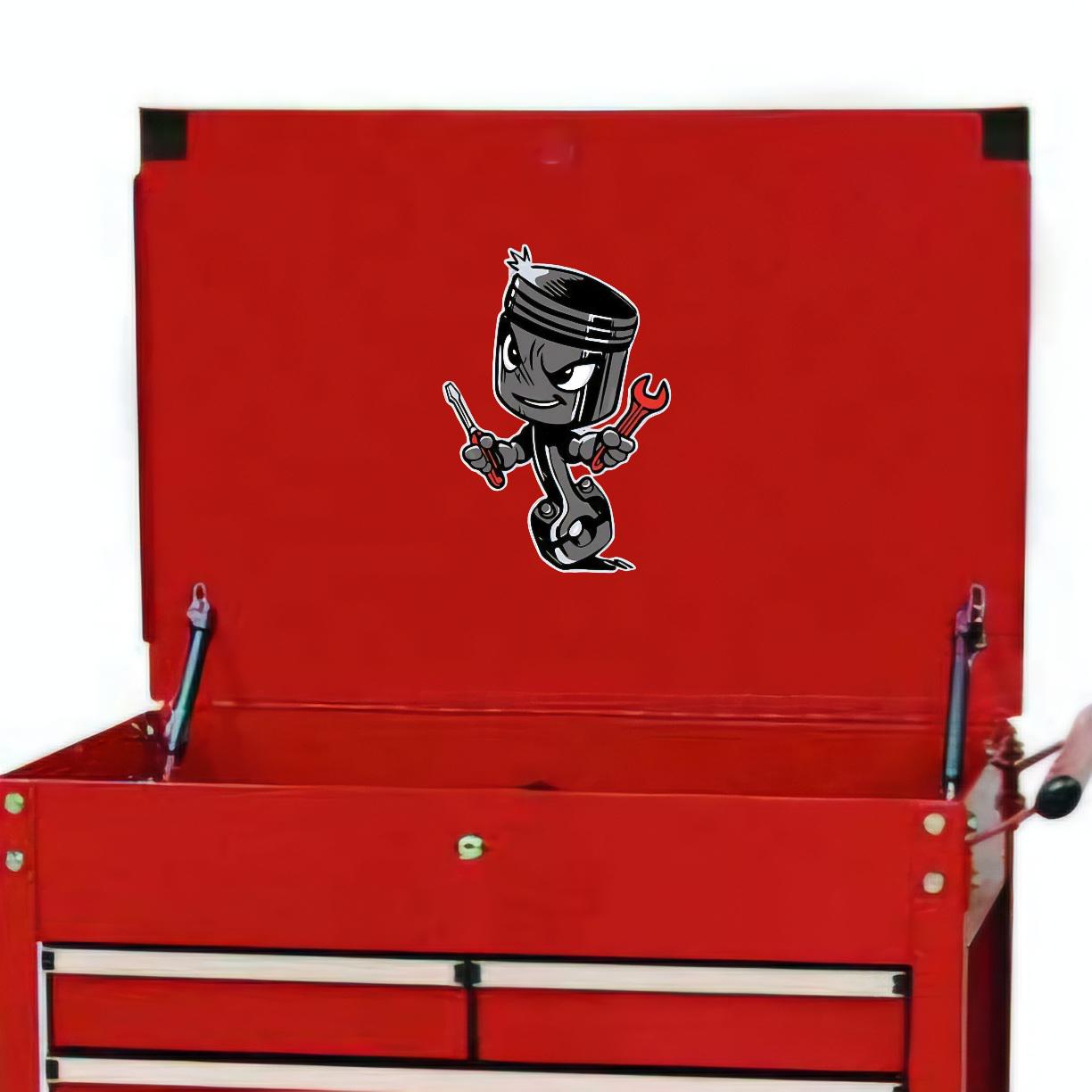 Piston Mechanic Decal, Car, Truck, Tool Box Decal for Mechanics ...