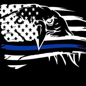 Thin Blue Line Bald Eagle Laptop Decal Window Decal - Etsy