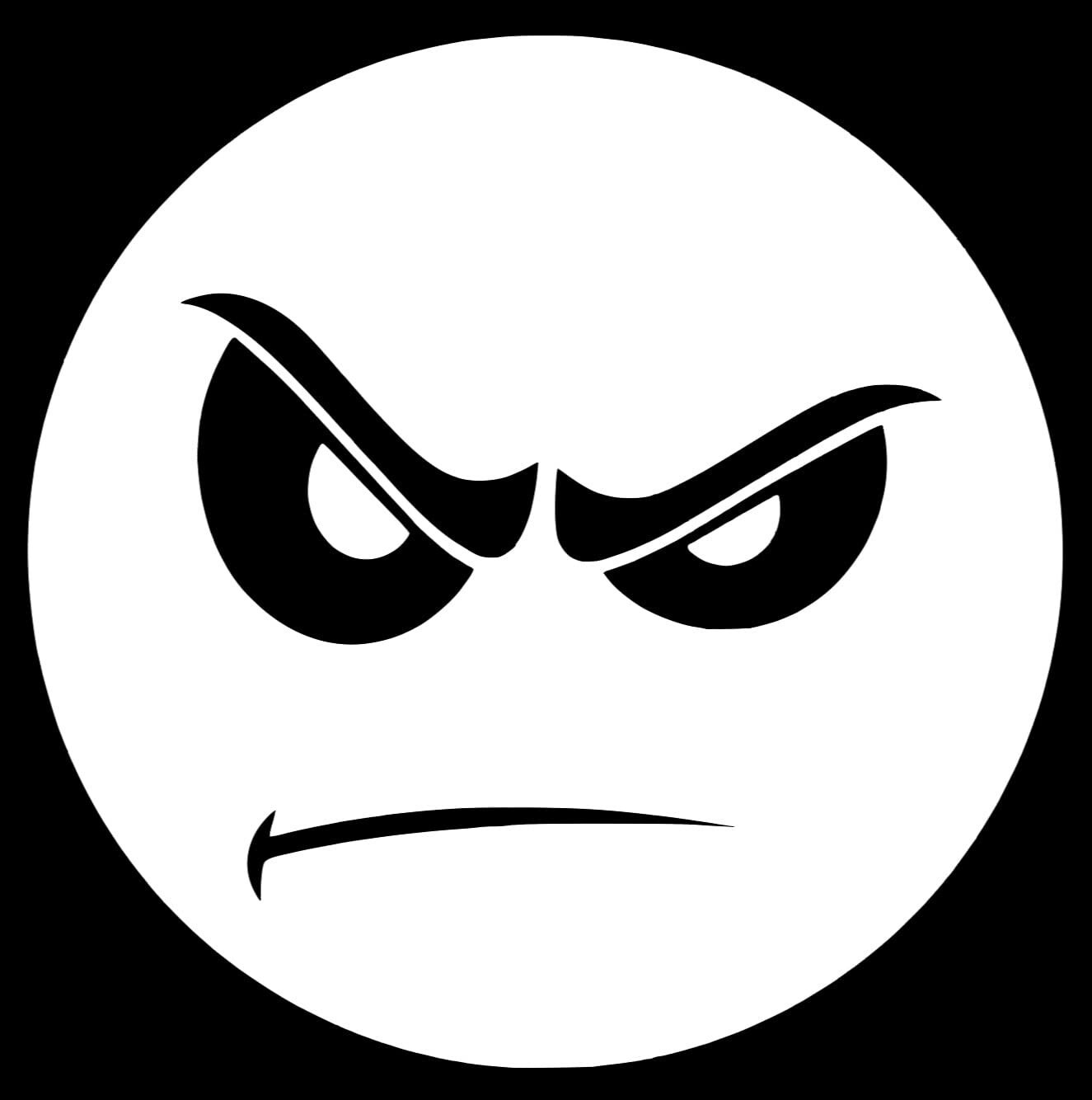 Angry Face Decal Jdm, Car or Truck Bumper Sticker, Laptop, Tumbler ...