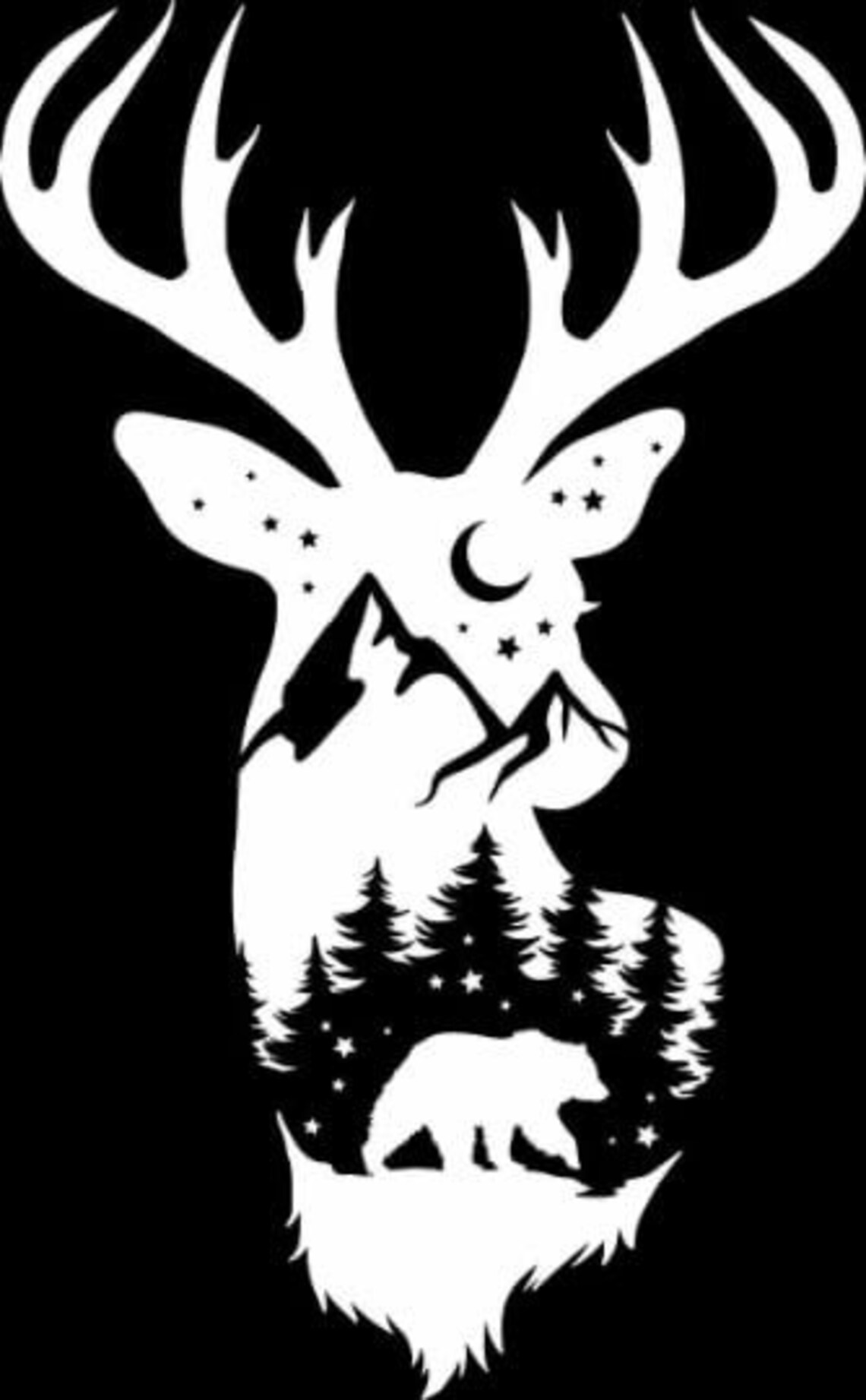 Deer and Bear Vinyl Decal Truck Decal Hunting Decal Window Decal ...