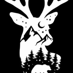 Deer and Bear Vinyl Decal Truck Decal Hunting Decal Window Decal ...