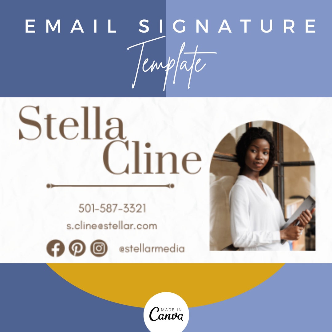 Elegant Arch Email Signature Template | Canva Template | Digital ...