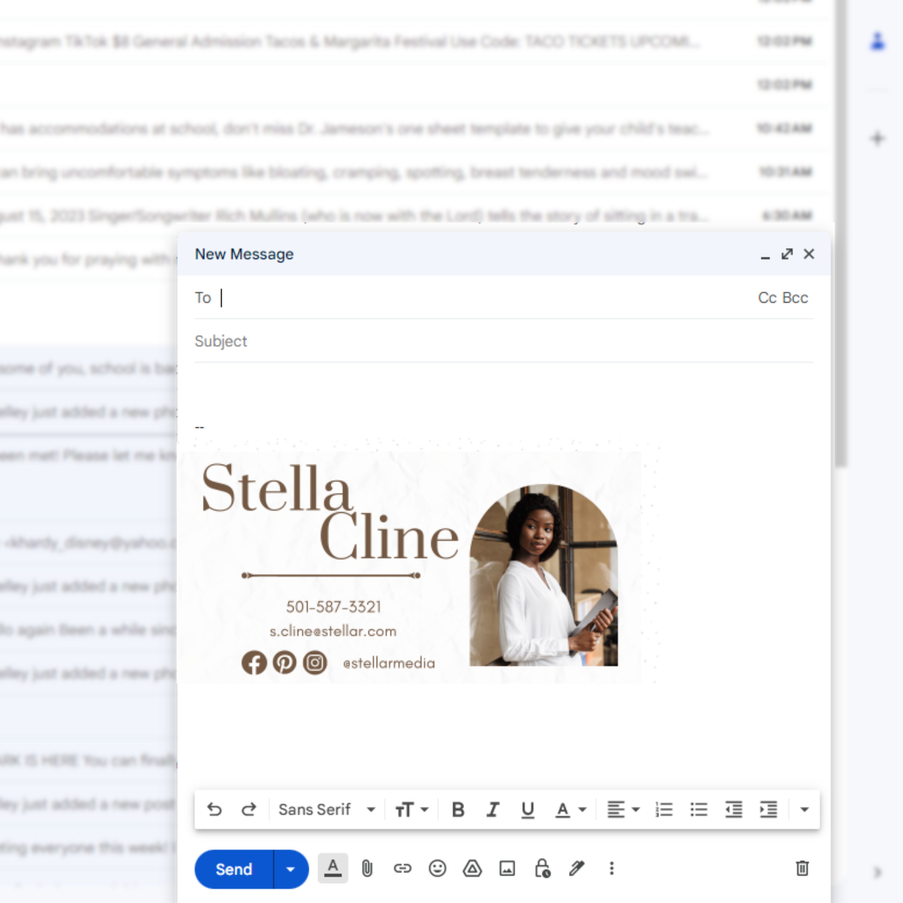 Elegant Arch Email Signature Template | Canva Template | Digital ...
