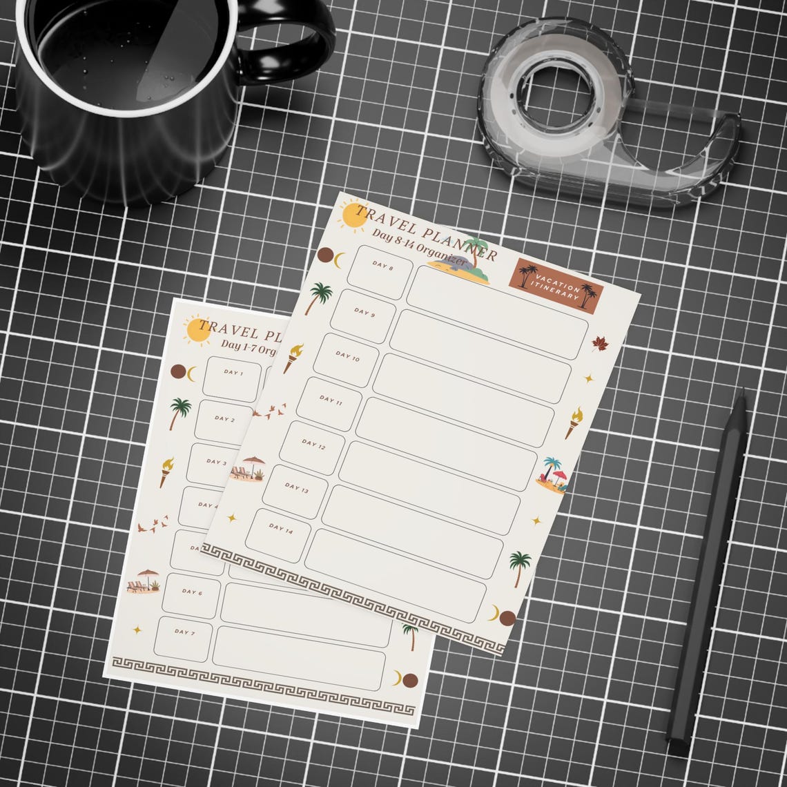 7-day Travel Planner: Vacation Itinerary & Notes (printable PDF) - Etsy