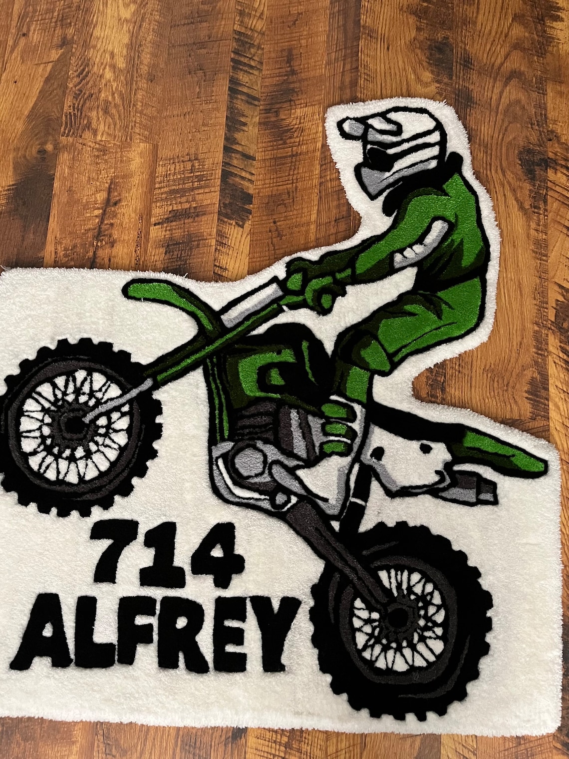 Custom Tufted Rug Motocross Dirt Bike - Etsy