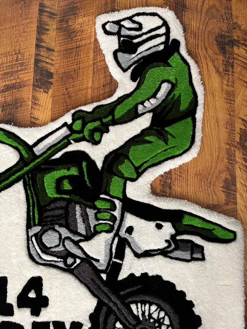 Custom Tufted Rug Motocross Dirt Bike - Etsy