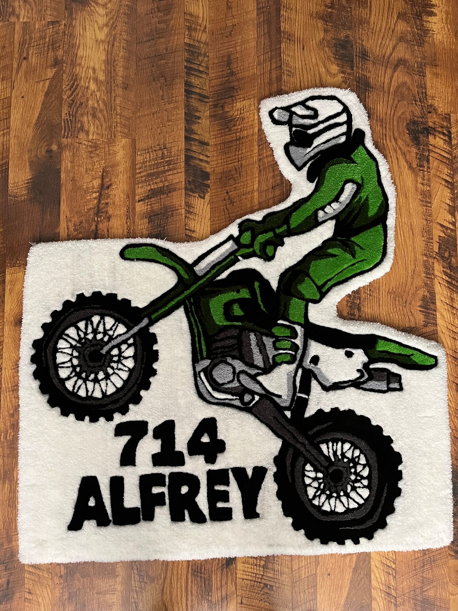 Custom Tufted Rug Motocross Dirt Bike - Etsy