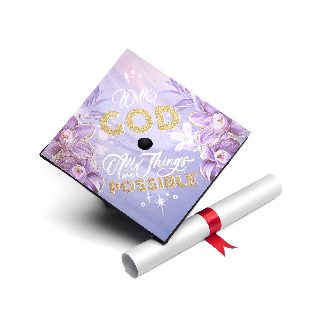 Christian Graduation Cap Topper,congratulations Gift,class of 2023,high ...