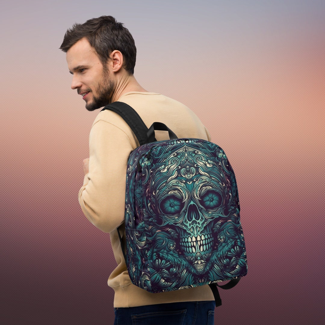 Creepy Skull Design Backpack Grim Reaper Skull Backpack - Etsy