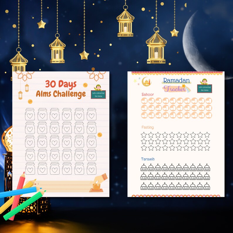 Ramadan Tracker Challenge Kids Ramadan Challenge Tracker Ramadan ...