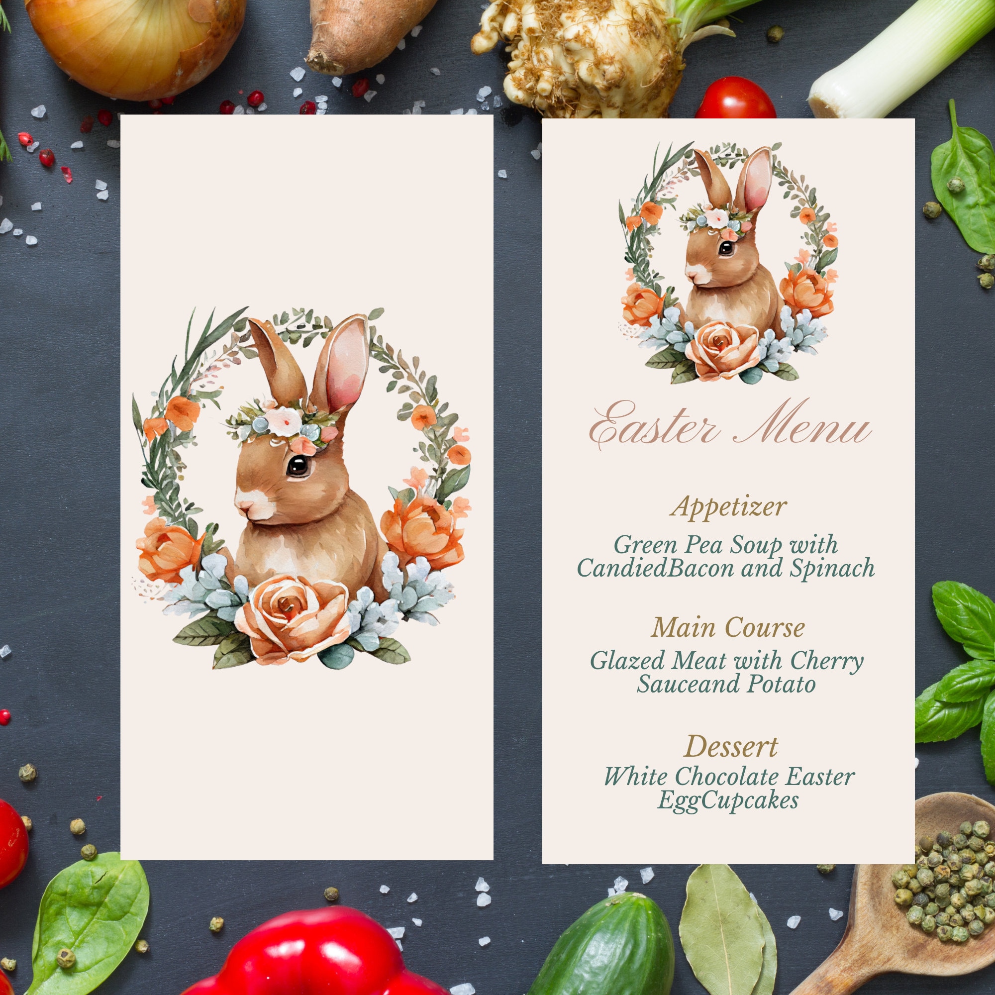 Easter Menu Bunny