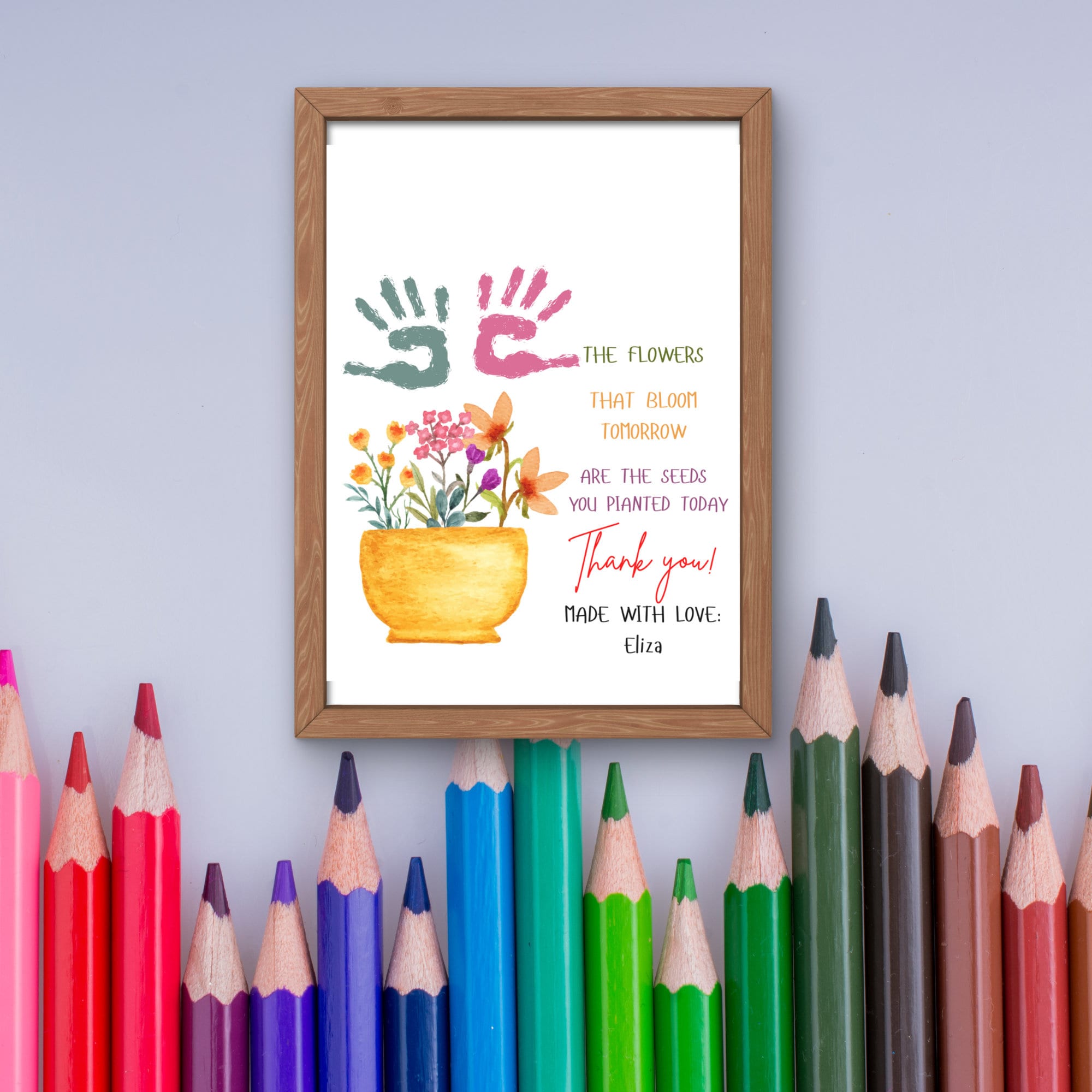 Teacher Appreciation Handprint, Handprint Craft Printable for Toddlers ...