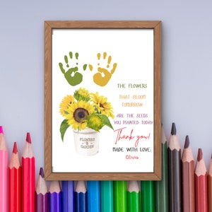 Teacher Appreciation Handprint, Handprint Craft Printable for Toddlers ...