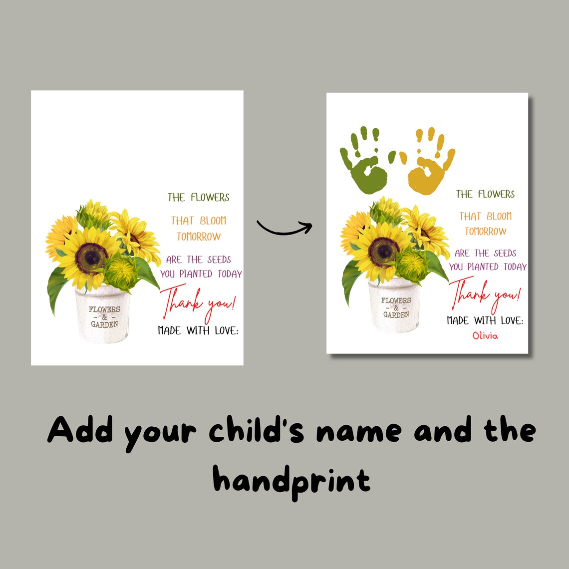 Teacher Appreciation Handprint, Handprint Craft Printable for Toddlers ...
