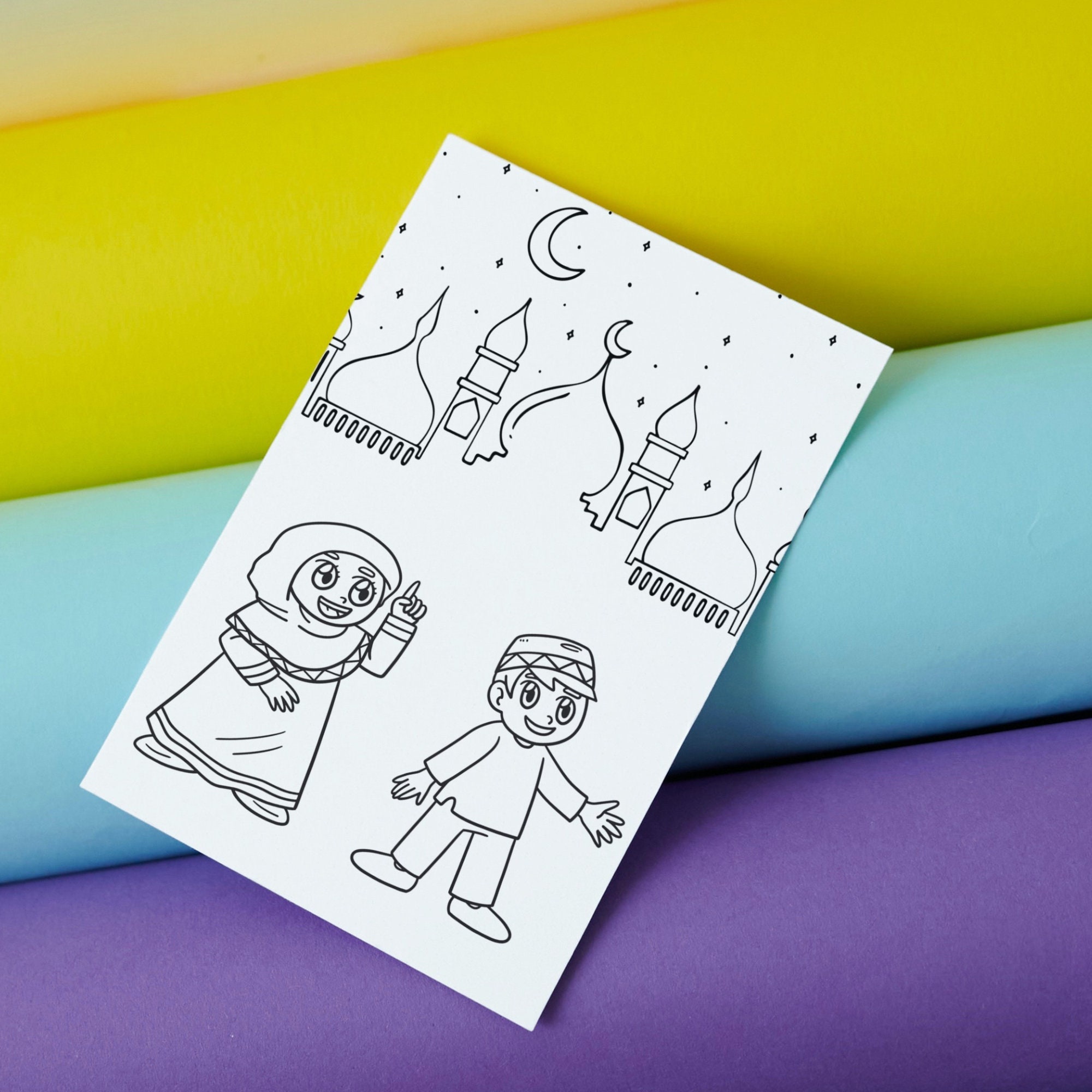 Ramadan Kids Activities 2024: Coloring and Matching Games Instant ...