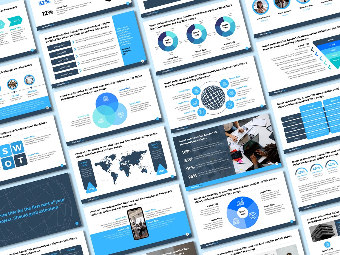 Strategy Consulting Powerpoint Presentation Business Template - Etsy