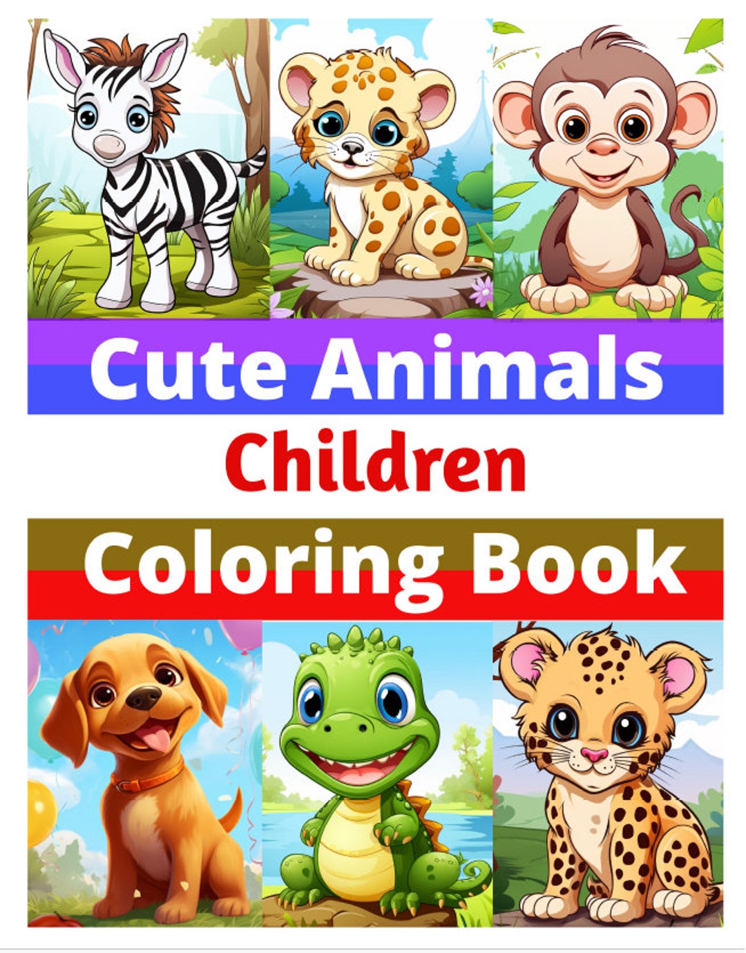 Children's Animal Coloring Book, 36 Pages(a4 Size). Download, Print ...