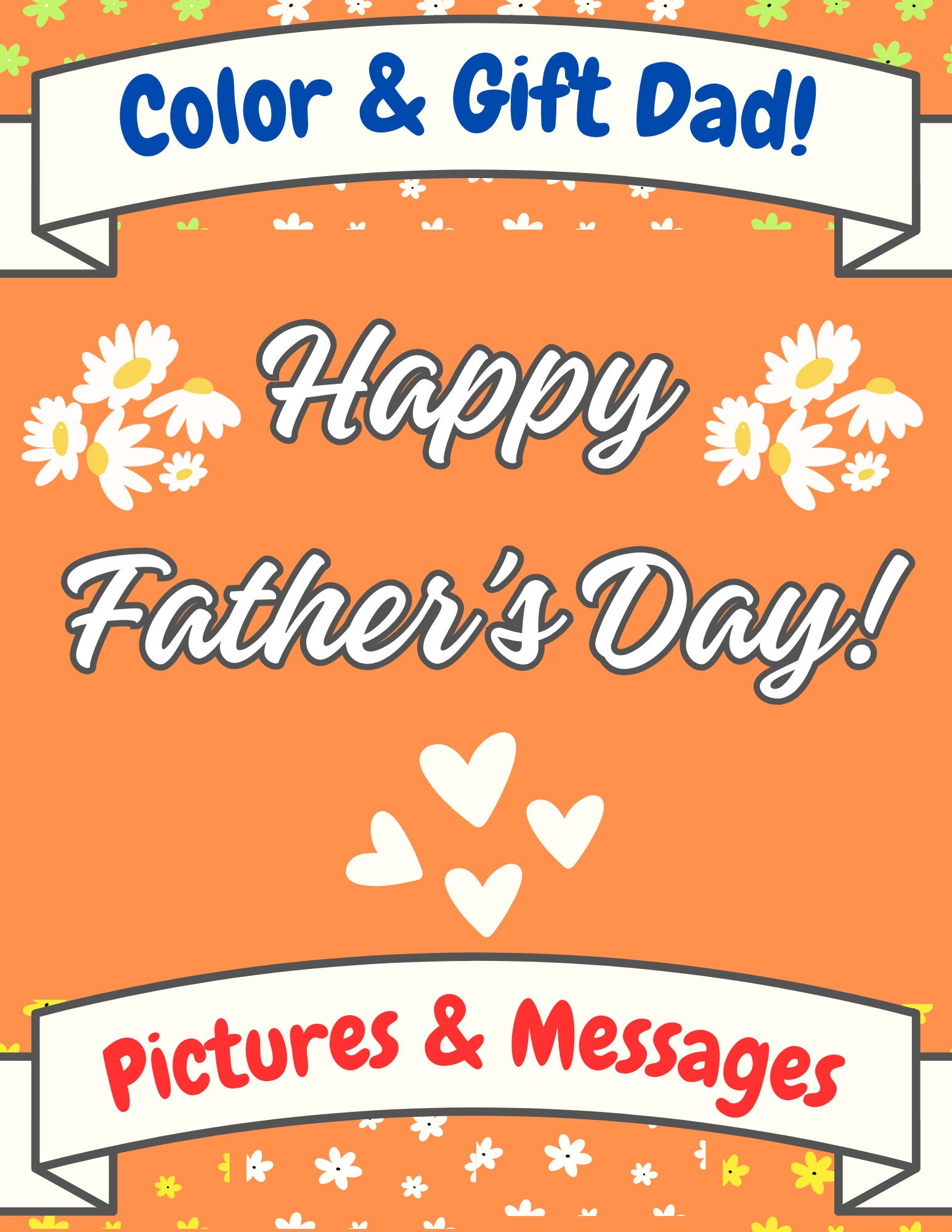 Happy Father's Day Coloring Book. Color & Gift Your Dad! - Etsy