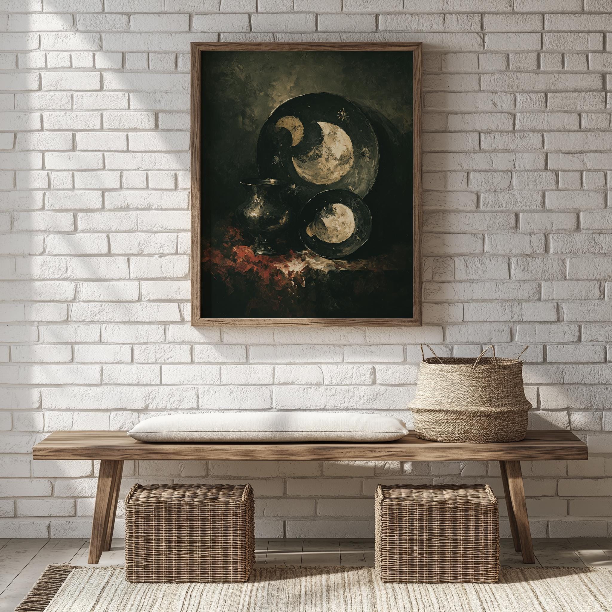 Arte de relógio celestial vintage e melancólica - Decoração de parede ...