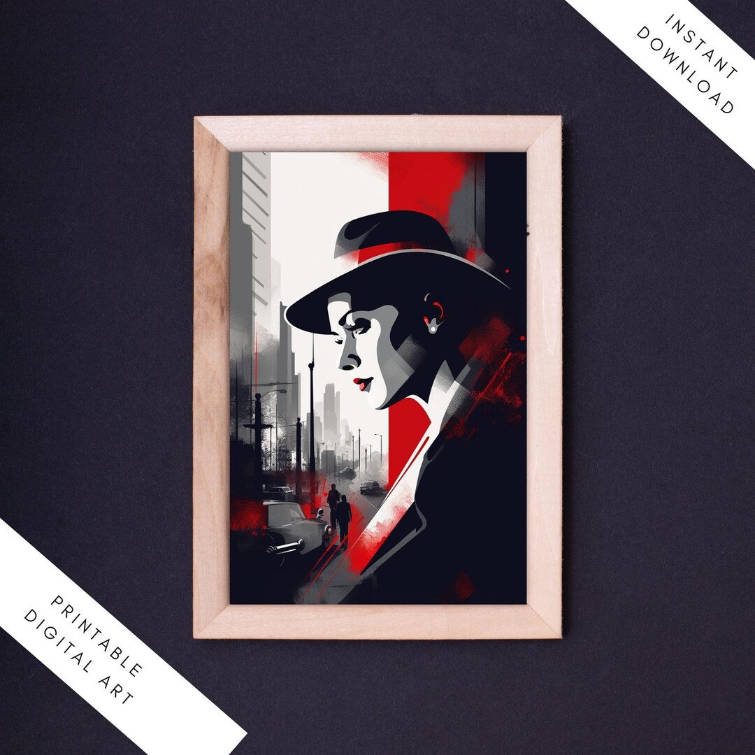 Mafia Woman Design Gangster Digital Wall Art Printable - Etsy