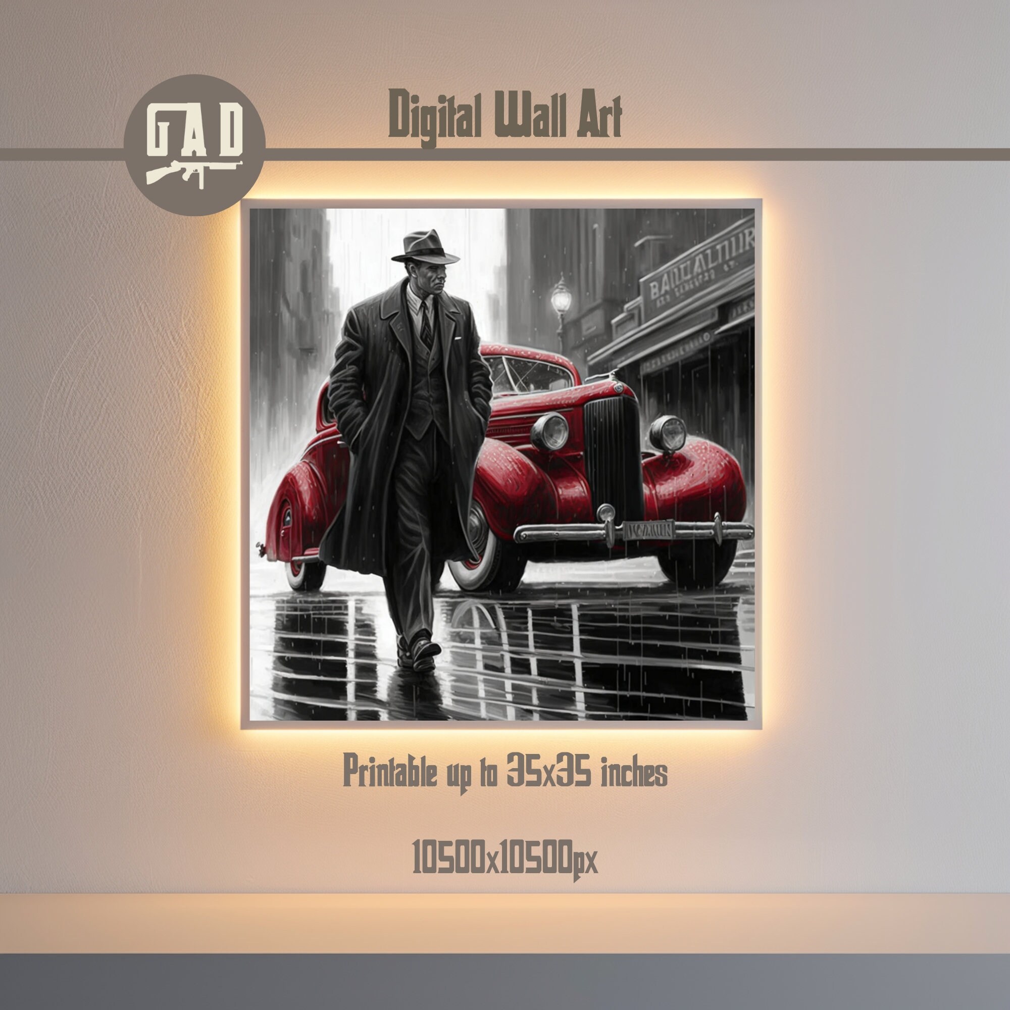 Mafia Boss Gangster Printable Digital Wall Art for Home Decor the ...