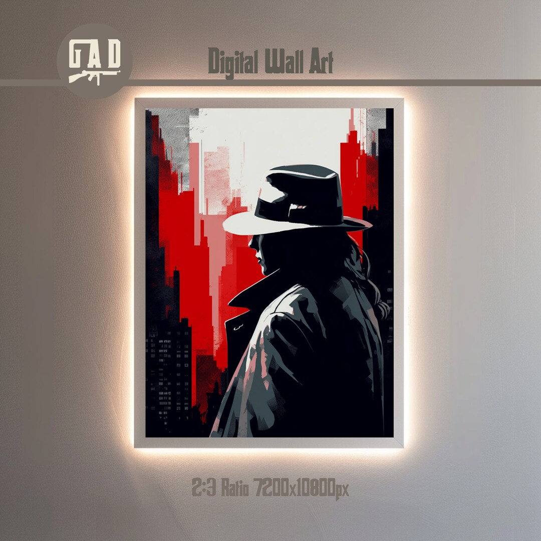 Printable Gangster Poster, Mafia Digital Wall Art, Instant Download Art ...