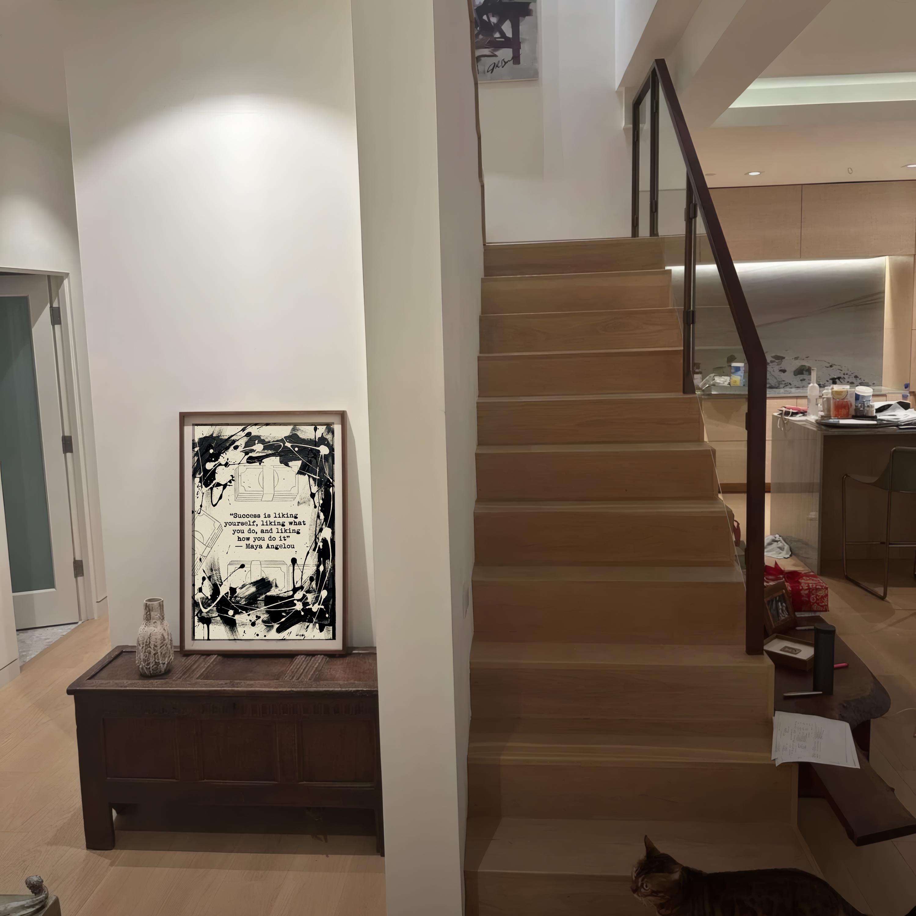 Impressão com citação de Maya Angelou | Fotografia em preto e branco ...