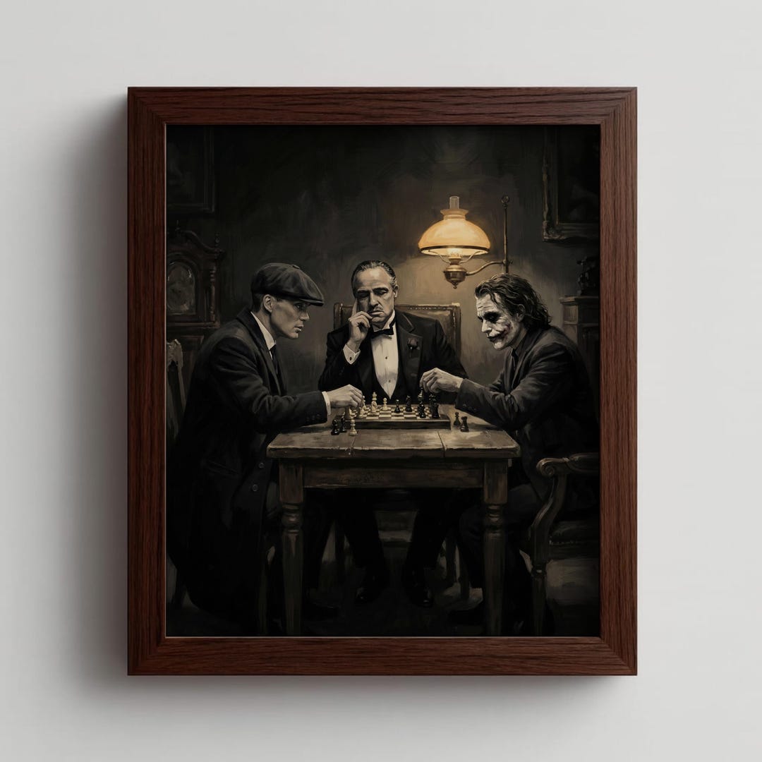 Dark Chess Art Print | Gangster Theme Office Decor (digital Download ...